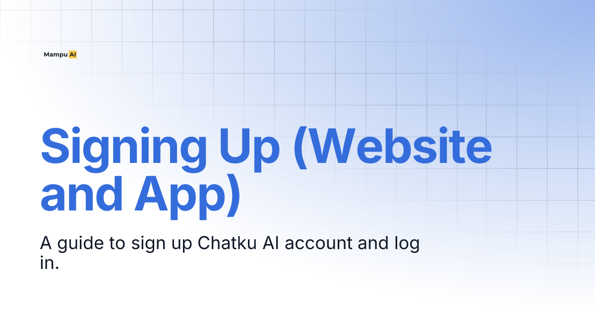 Signing Up (Website and App) | Mampu AI